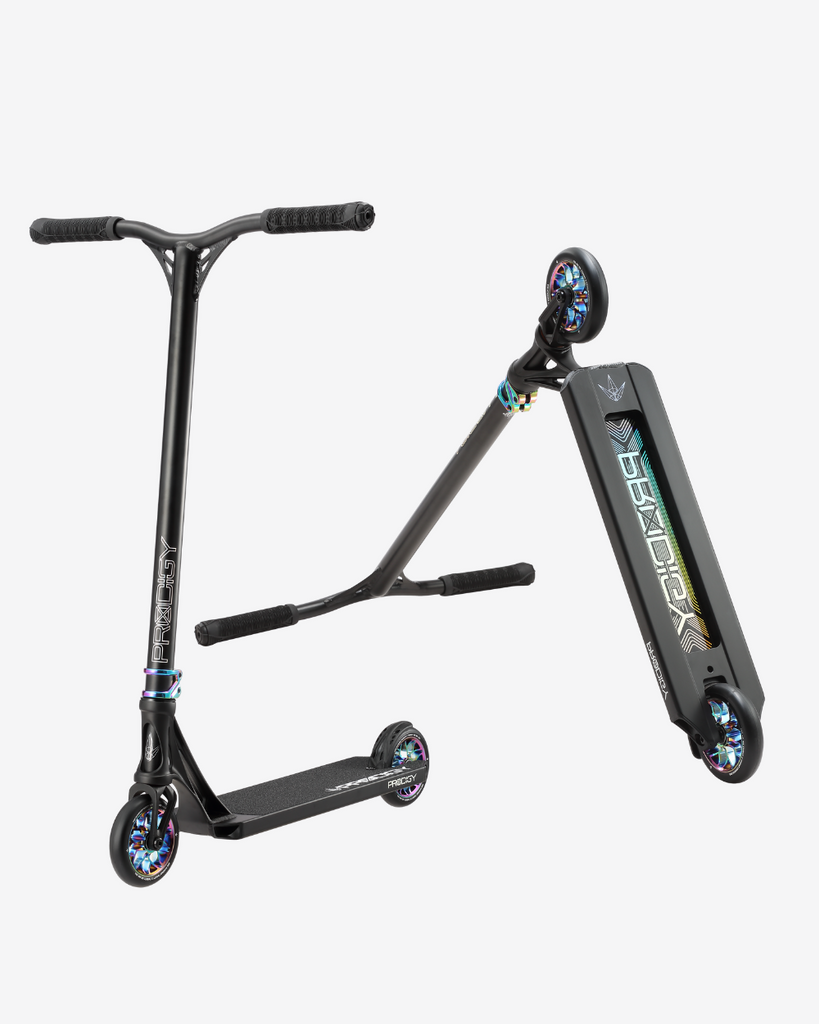 Envy Scooters | Prodigy X Pro Scooter | Black / Oil Slick – Scooter Barn