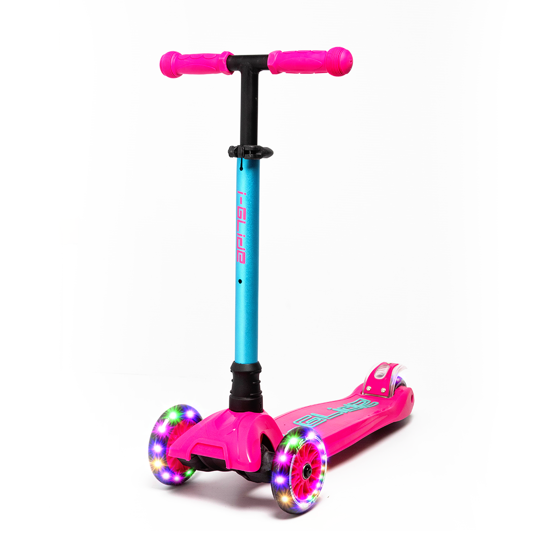I-GLIDE 3 Wheel Kids Scooter | Pink/Aqua – Scooter Barn